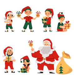 Santa claus set - various Royalty Free Vector Image