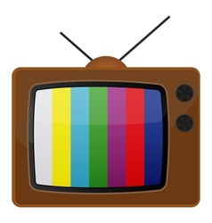 Tv test icon has no signal vertical multi colored Vector Image