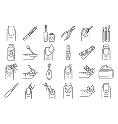 Cutting nail tool icon outline style Royalty Free Vector