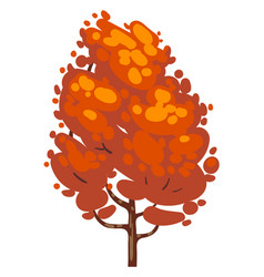 Cartoon autumn tree Royalty Free Vector Image - VectorStock