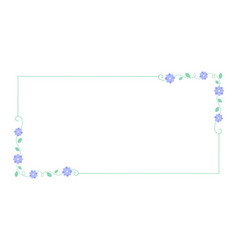 Floral botanical frame template rectangular Vector Image