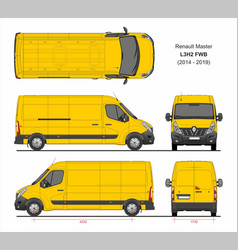 Renault master cargo delivery van l1h1 2020 Vector Image