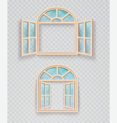 Open window template view Royalty Free Vector Image