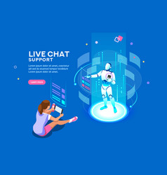 Chat smartphone Royalty Free Vector Image - VectorStock