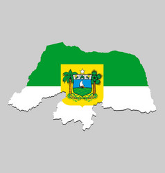 Detailed map of the brazil Royalty Free Vector Image