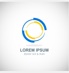 Teamwork colored lab science logo Royalty Free Vector Image