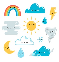 Cartoon weather images Royalty Free Vector Image