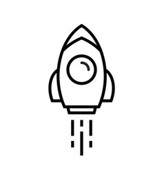 Rocket ship launch Royalty Free Vector Image - VectorStock