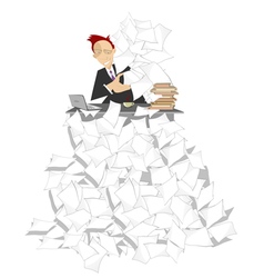 Too much documents Royalty Free Vector Image - VectorStock