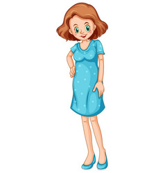 Old woman standing on white background Royalty Free Vector