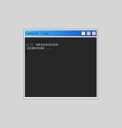 Command line software data and online programming Vector Image