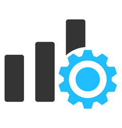 Bar chart settings icon Royalty Free Vector Image