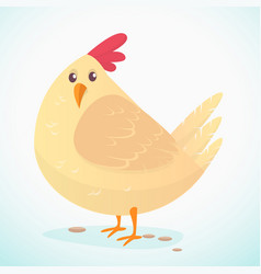 Cartoon big fat hen isolated on a white Royalty Free Vector