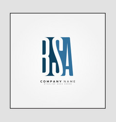 Logo template for initials bsm - simple alphabet Vector Image