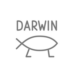 Christian fish symbol ichthys Royalty Free Vector Image