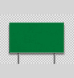 Green traffic signs road board text panel mockup Vector Image