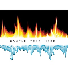Fire vs ice Royalty Free Vector Image - VectorStock