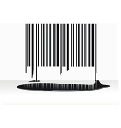 Zebra silhouette with bar code Royalty Free Vector Image
