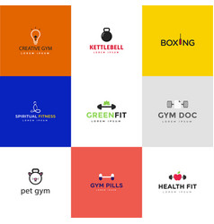 Pack learning logos Royalty Free Vector Image - VectorStock