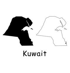 Cartoon kuwait map icon in comic style Royalty Free Vector