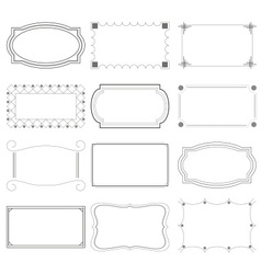 Zodiac signs for astrology simple set of outline Vector Image