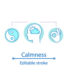 Calmness concept icon Royalty Free Vector Image