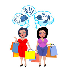 Colorful plus size fashion template Royalty Free Vector