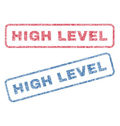 High level textile stamps Royalty Free Vector Image