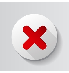 Red check mark icon button Royalty Free Vector Image