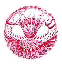 Floral decorative circle colibri Royalty Free Vector Image