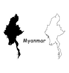 Map myanmar Royalty Free Vector Image - VectorStock