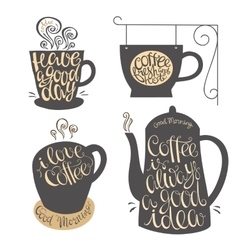 Hand lettering design for coffee shop restaurants Vector Image