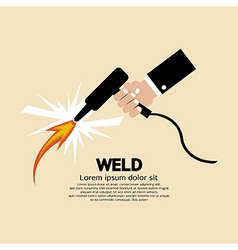 Welder and miner work tools collection Royalty Free Vector