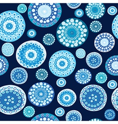 Blue background with round motifs Royalty Free Vector Image