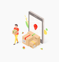 Free express fast delivery shipping concept Vector Image