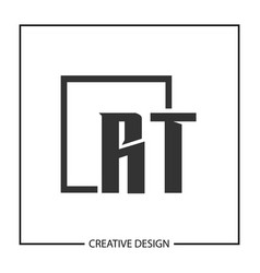 Initial letter rt logo template design Royalty Free Vector