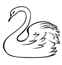 Sad swan Royalty Free Vector Image - VectorStock