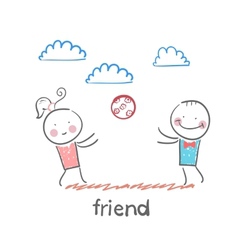 Hand drawing cartoon happy kids Royalty Free Vector Image