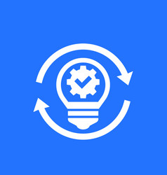 Implementation ideas execution line icon Vector Image