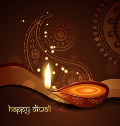 Colorful diwali diya Royalty Free Vector Image