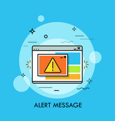 Old alert window set in classic style info error Vector Image