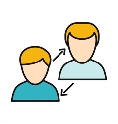 Human interaction icon Royalty Free Vector Image