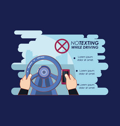 Banner of businessman driving a car Royalty Free Vector