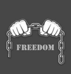 Crossed hands clenched fists Royalty Free Vector Image