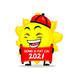 Sun mascot or character Royalty Free Vector Image