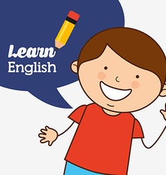Learn english design Royalty Free Vector Image