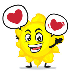 Sun mascot or character Royalty Free Vector Image