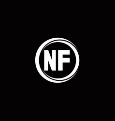 Nf logo with negative space triangle shape Vector Image