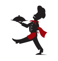 Chef icons with dish of pasta Royalty Free Vector Image