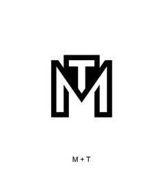 M and t letter Royalty Free Vector Image - VectorStock